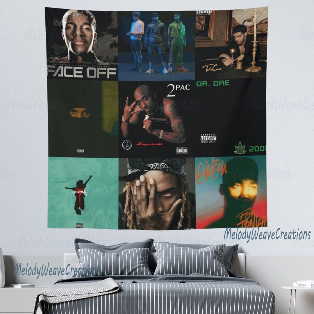Custom Album Tapestry, Rapper Tapestry, R&B Music Flag, Album Cover ...
