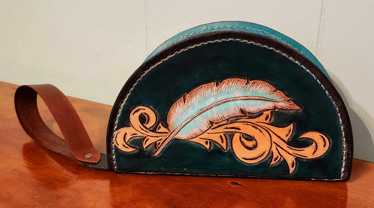 Custom Western Tooled Leather Taco Purse Ladies Gift You Pick Design ...
