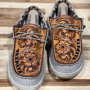 Western Custom Traditional Floral With Initial or Brand Tooled Leather ...