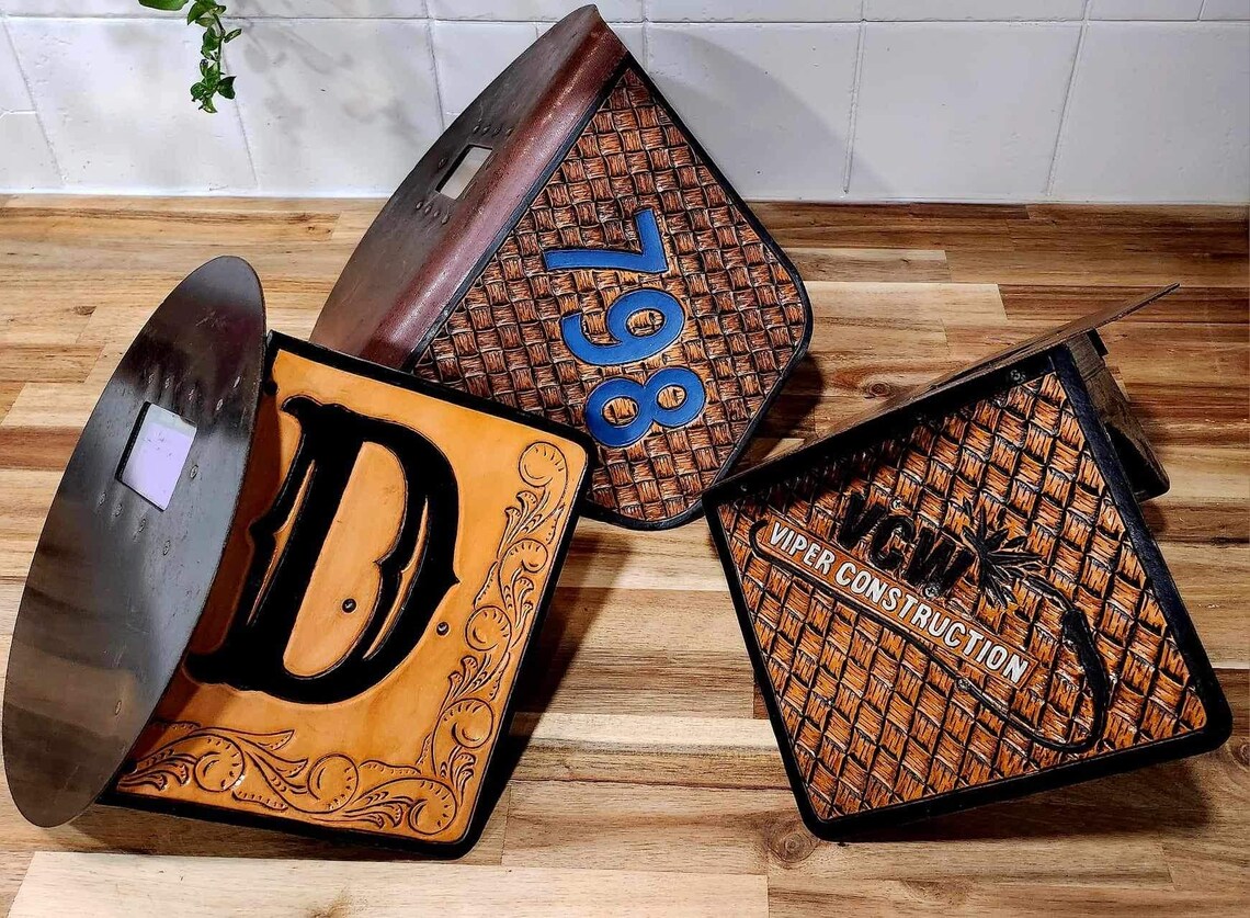 Western Custom Tooled Leather the Original Pancake Welding Hood | One ...