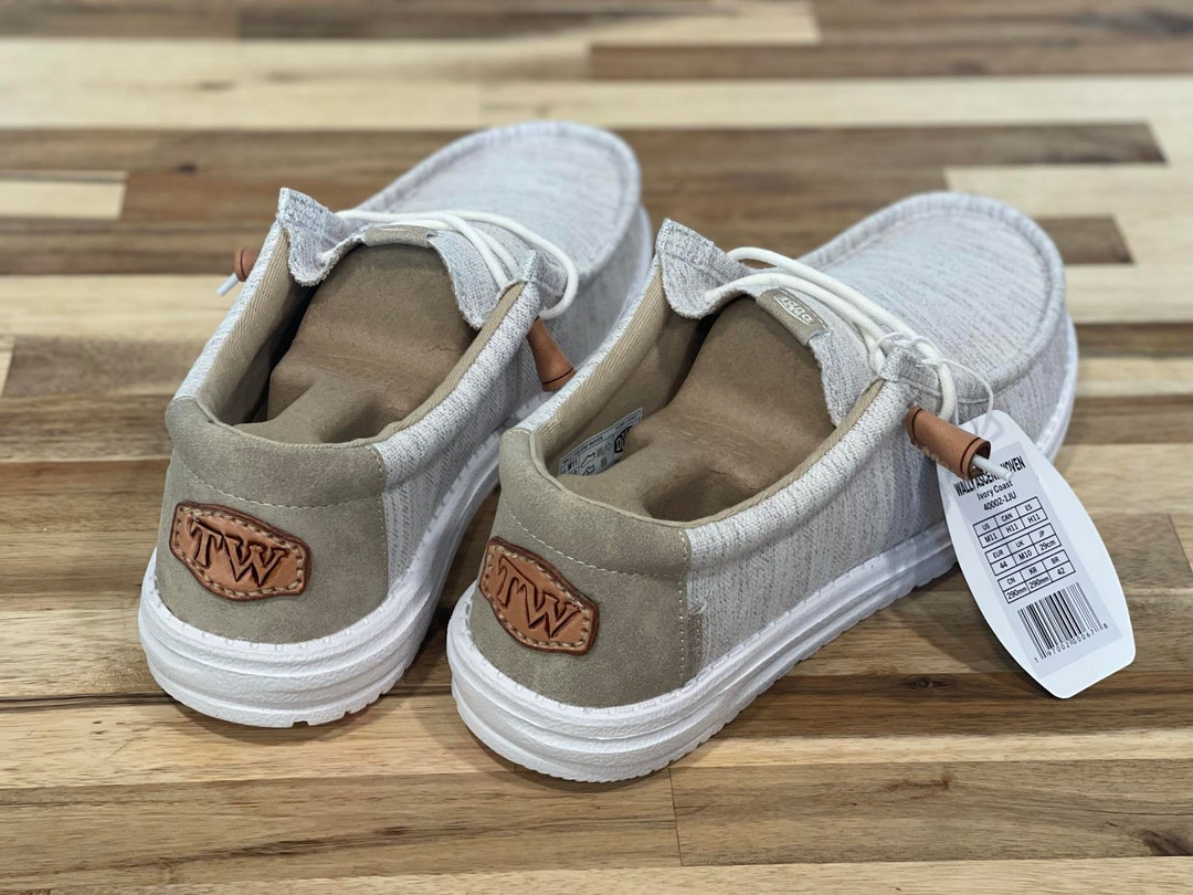 Western Custom Tooled Leather Hey Dude Shoes | One of A Kind Design on ...