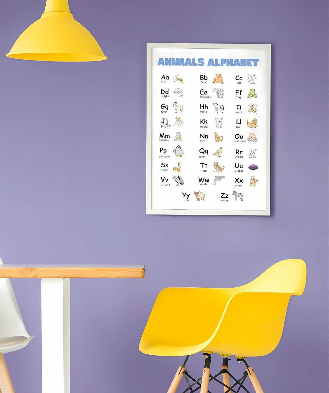Colorful Printable Alphabet Chart Set Animals Alphabet, Basic ABC ...
