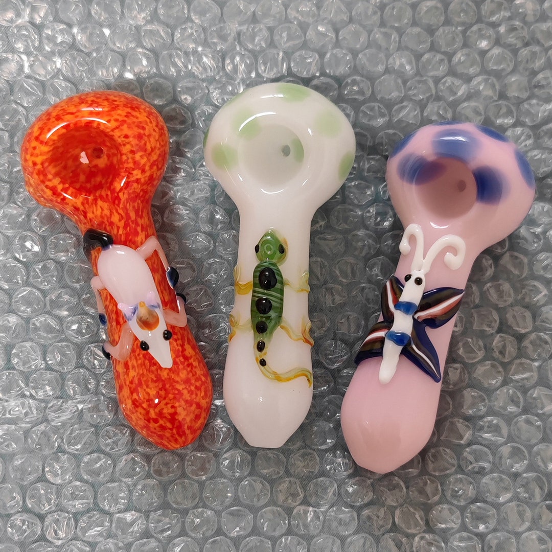 Handmade Unicorn Unique Glass Pipes Butterfly Tobacco Spoon - Etsy