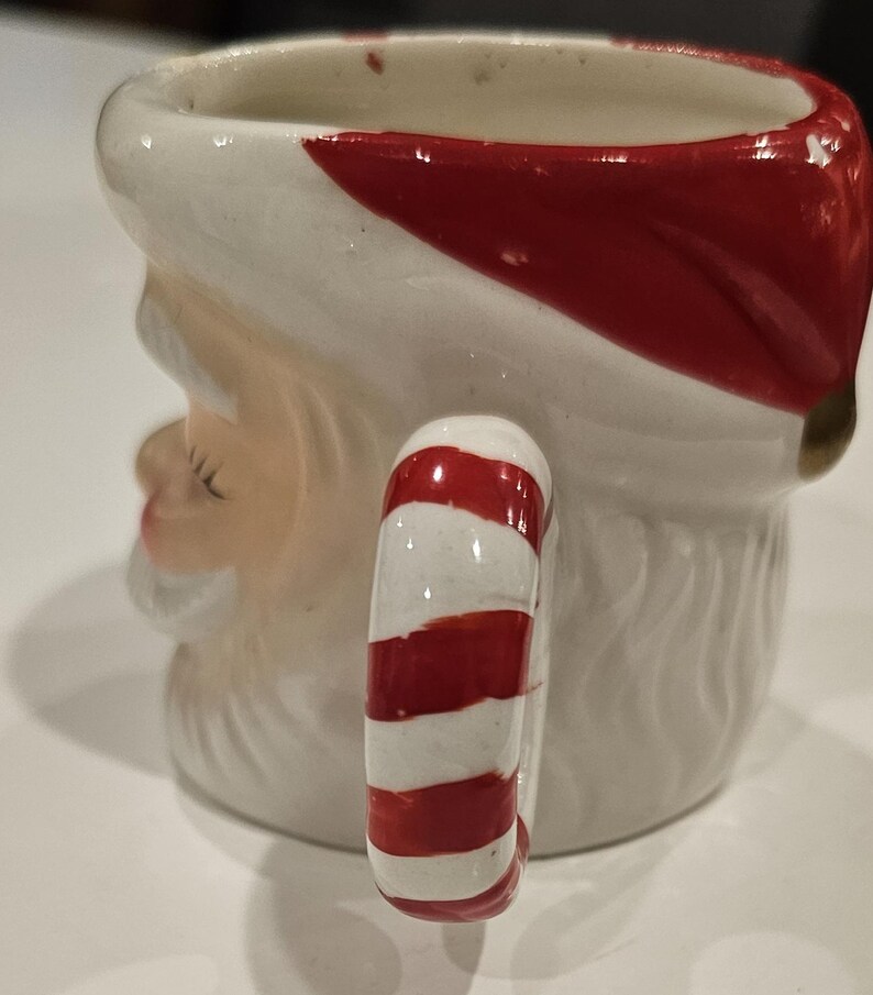 Mid Century Winking Santa Mug With Candy Cane Handle - Etsy