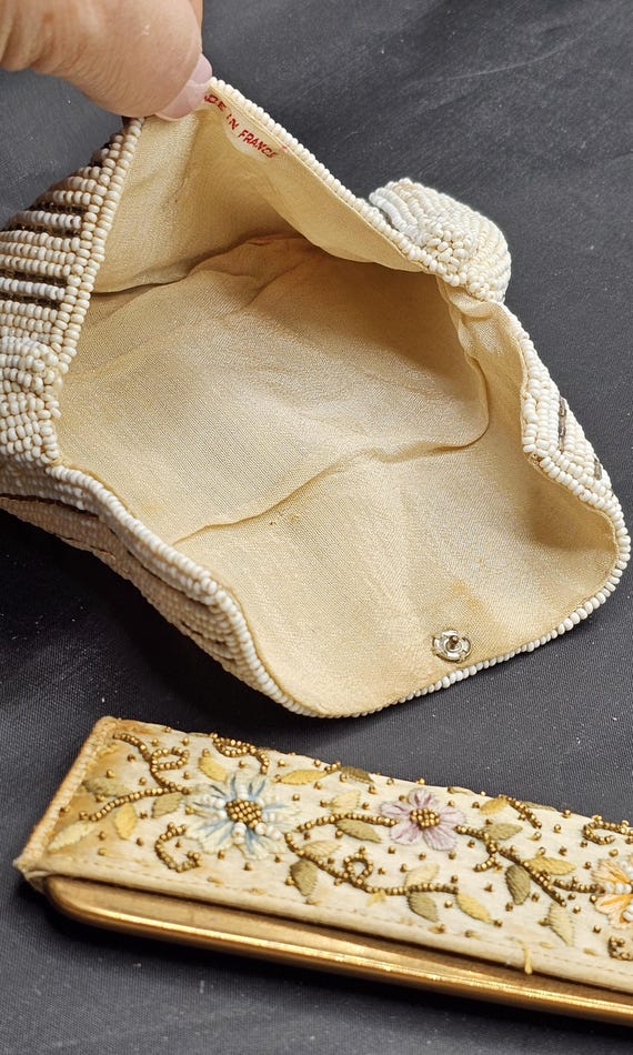 Antique French Beaded Finger Purse - Gem