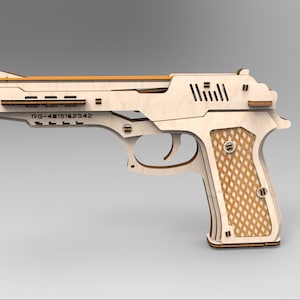 Rubber Gun Dxf File for Laser CNC SVG Plan Laser Cut File Wooden Gun - Etsy