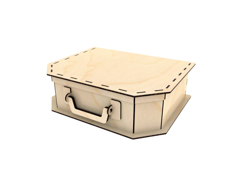 Wooden Box Suitcase Dxf File for Laser CNC SVG Plan Laser Cut File ...