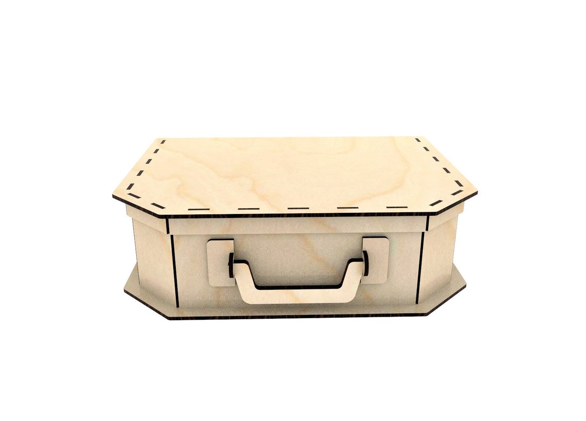 Wooden Box Suitcase Dxf File for Laser CNC SVG Plan Laser Cut File ...