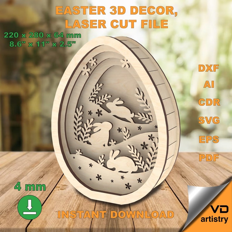 Laser Cut Files EASTER Digital Download Easter Dxf Easter Laser Cut ...