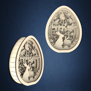 Easter Rabbit and Dxf Easter Svg Plywood Digital Download Easter Dxf ...