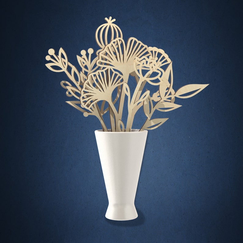 Wildflower Laser Cut Dxf File for Laser Wildflowers SVG Bundle Mothers ...