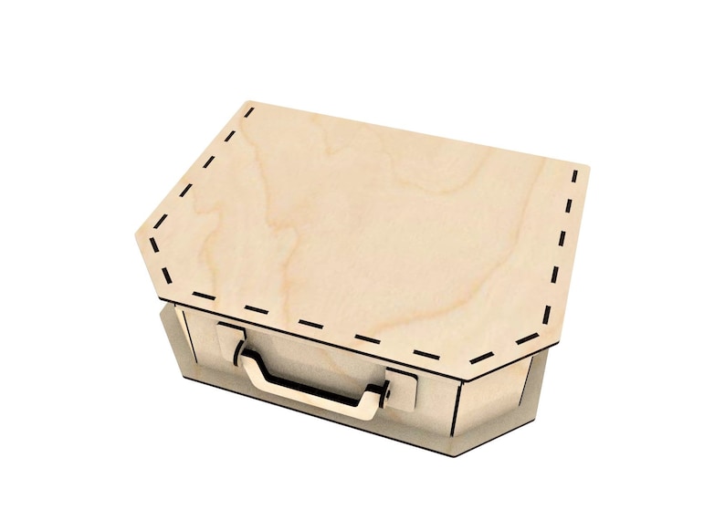 Wooden Box Suitcase Dxf File for Laser CNC SVG Plan Laser Cut File ...