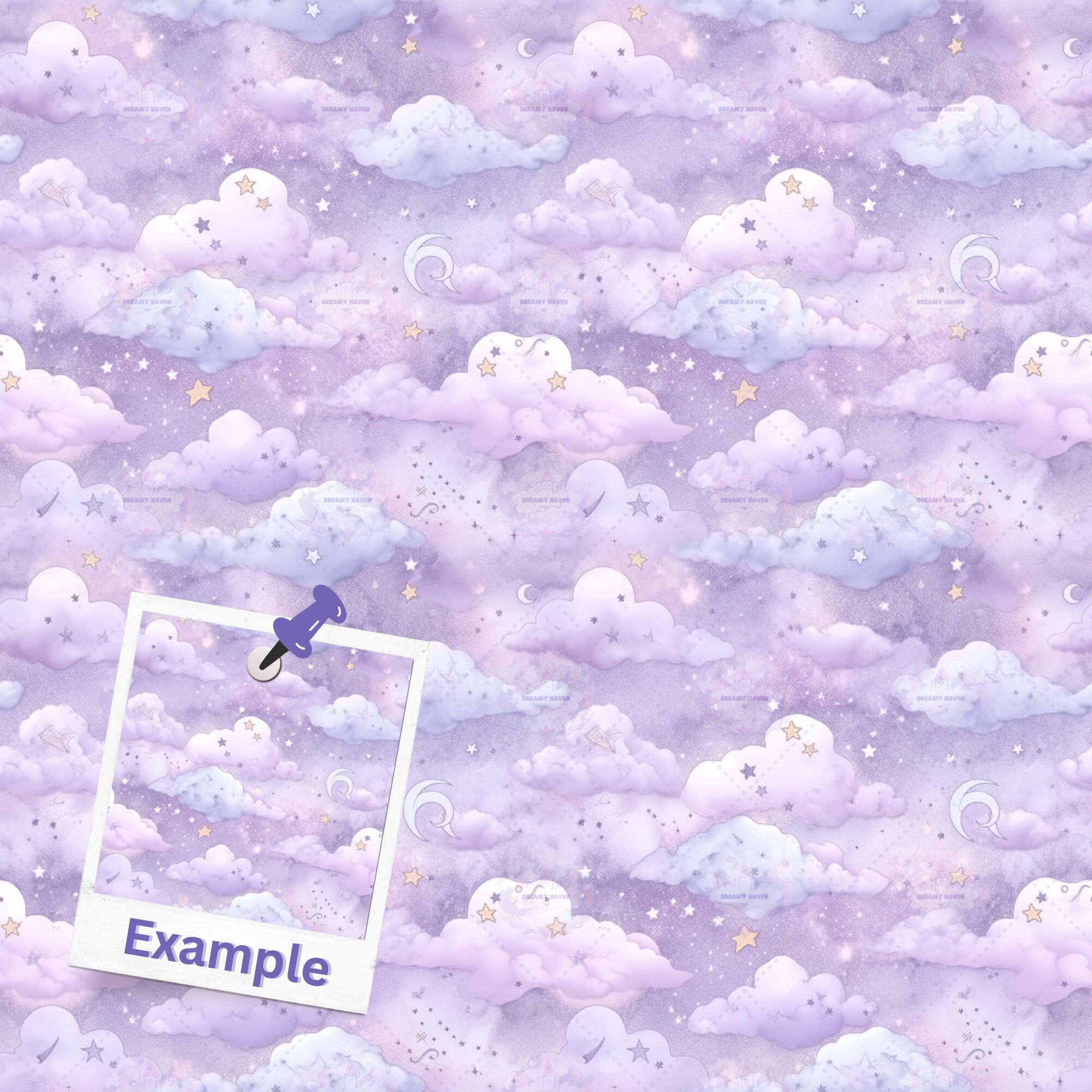 16 Watercolor Clouds Seamless Pattern - Scrapbook Papers - Digital ...