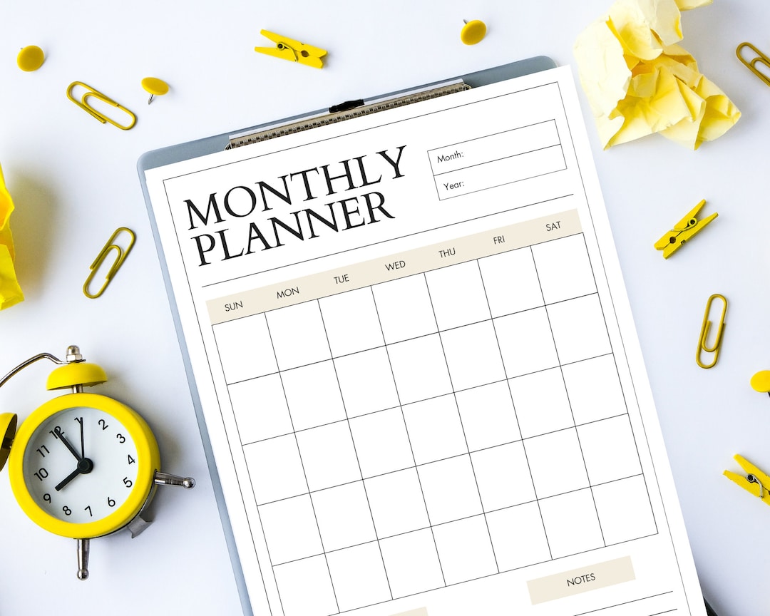 Ultimate Printable Monthly Planner Organize, Plan, Achieve Designed for ...
