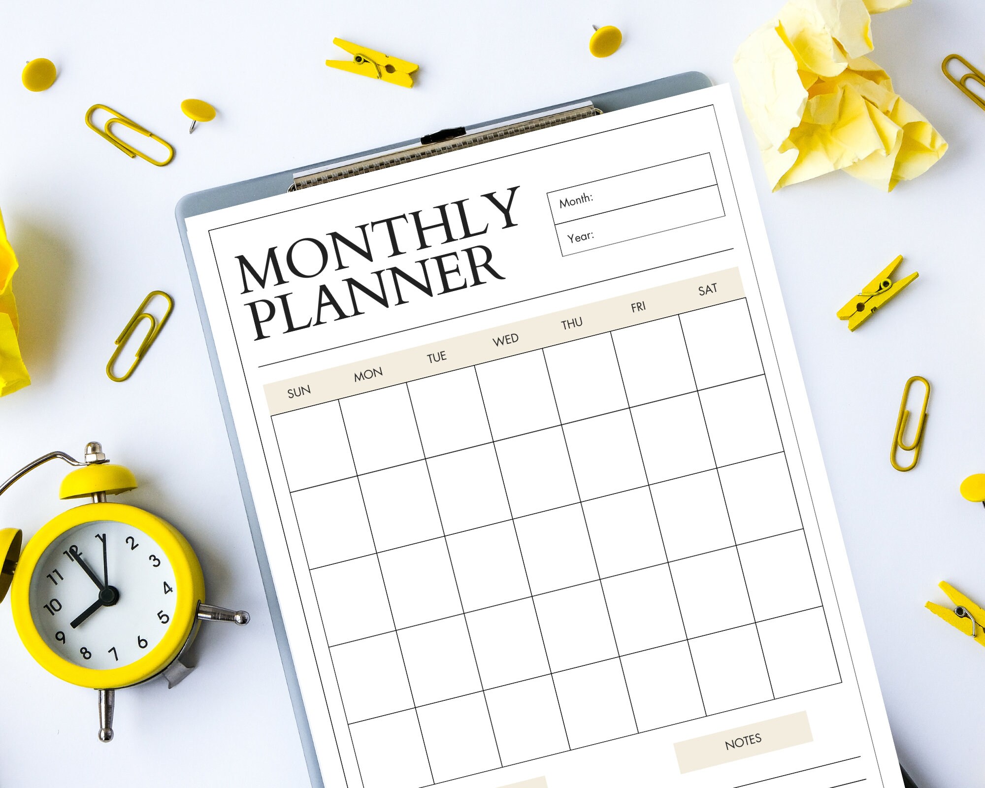 Ultimate Printable Monthly Planner Organize, Plan, Achieve Designed for ...