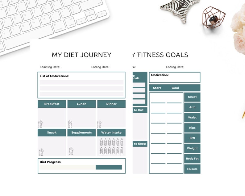 Ultimate Printable Diet Fitness Planner Achieve Your Health Goals With ...