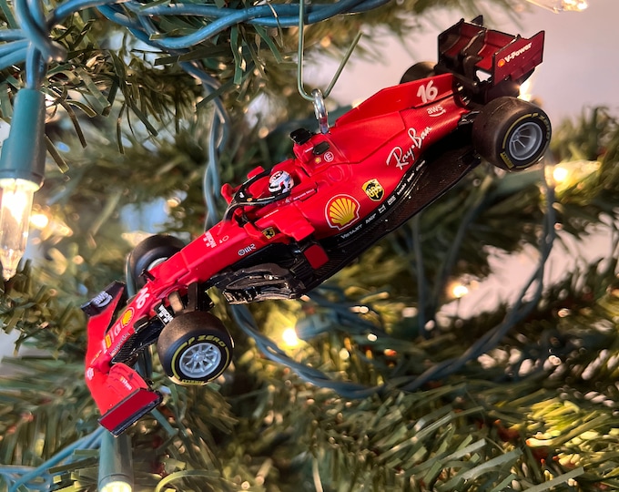 Formula One Charles Leclerc 16 Ferrari F1 Christmas Ornament 1:43 Scale ...