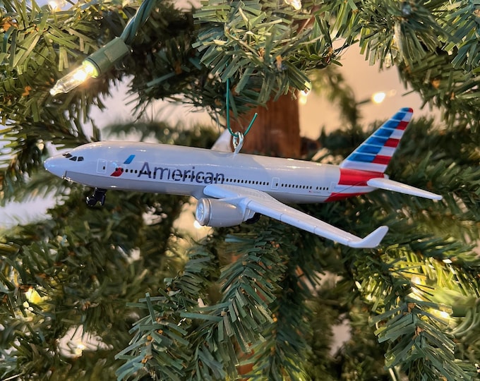 American Airlines Plane Christmas Ornament - Etsy