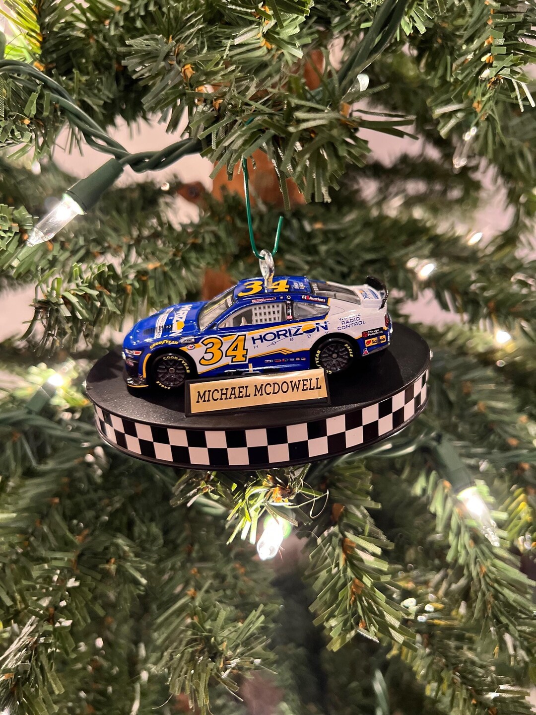 Michael Mcdowell #34 NASCAR Christmas Ornament Horizon Hobby ...