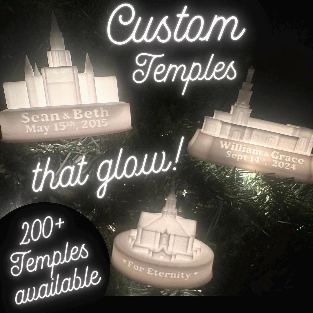 Engraved Temple Ornaments, Customize Your Glowing Temple - Etsy