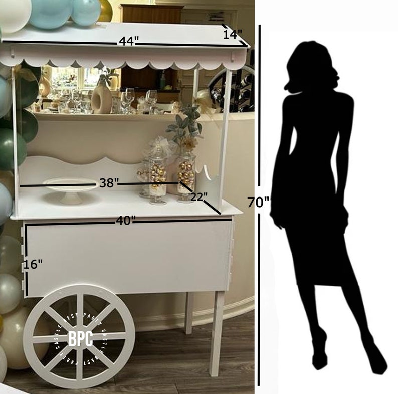 Candy Cart for Birthday Decorations, Party Cart for Sale, Wedding Decor ...