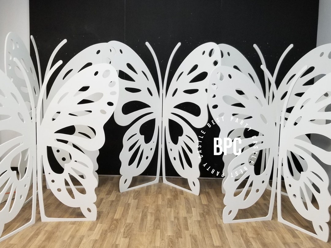 Butterfly Backdrop, Freestanding, Foldable Butterfly, Party Decorations ...