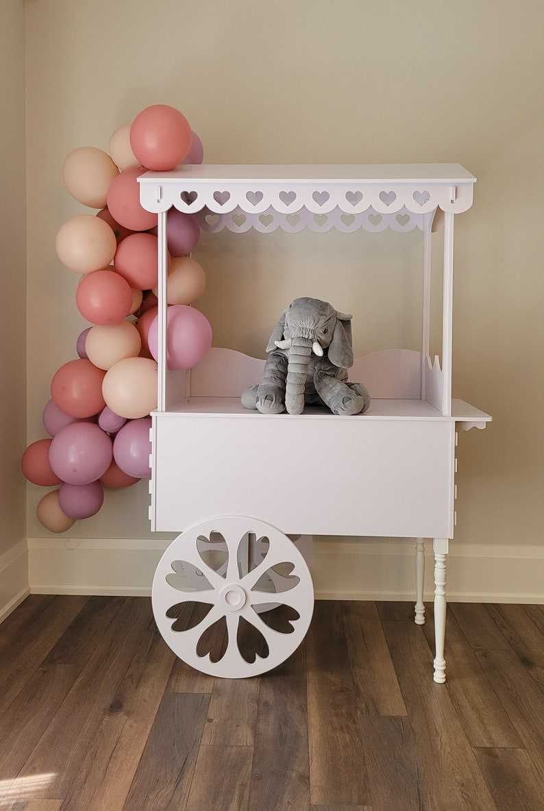 Candy Cart, Her Birthday, Dessert Bar & Event Decor, Party Cart, Heart ...