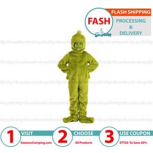 Dr.seussgrinch Kid's Open Face Costume Awful Idea Grinch - Etsy