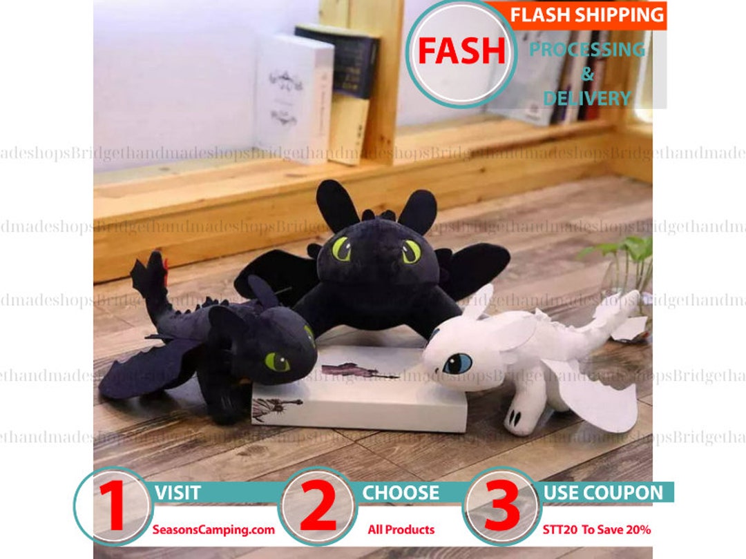 Toothless Dragon Car Accessory and Plush Toy With Waving - Etsy