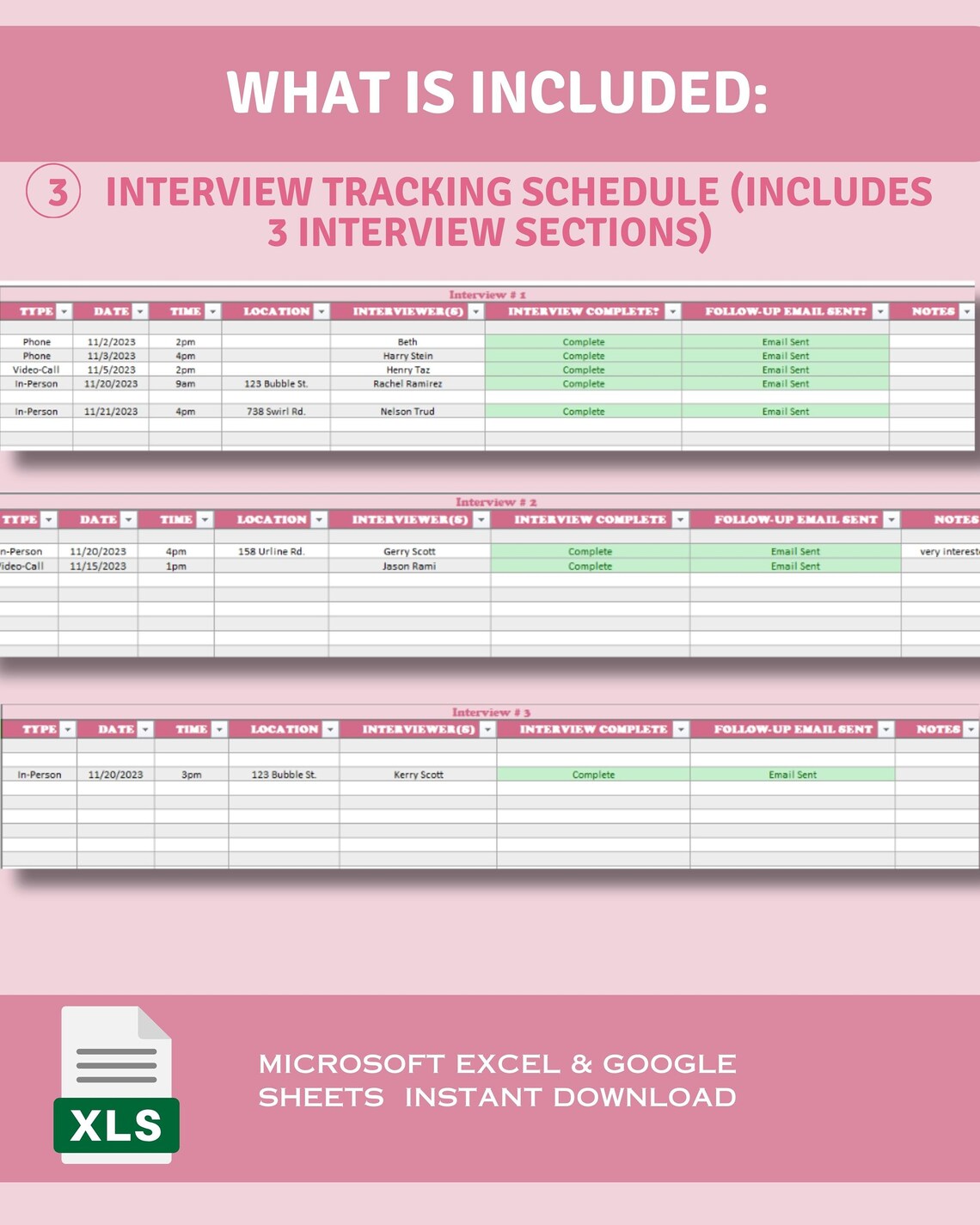 Ultimate Job Application Tracker for Excel and Google Sheets, Job ...