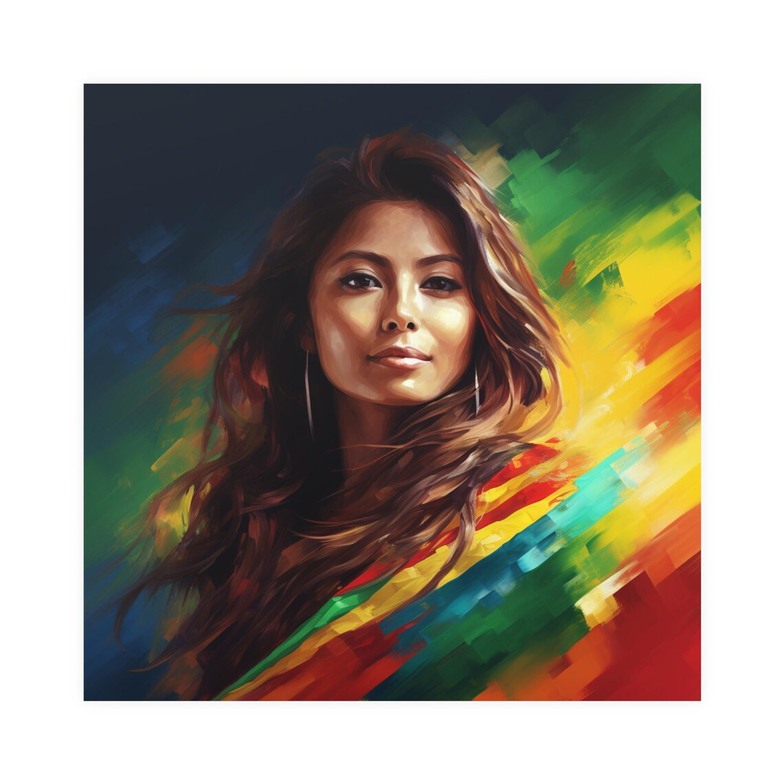 Bolivian Woman Poster, South American Art Print, Bolivia Independence ...