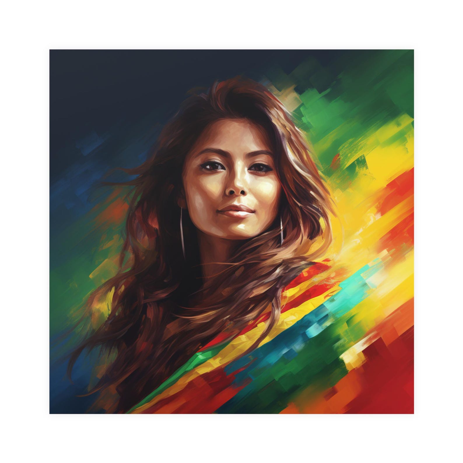 Bolivian Woman Poster, South American Art Print, Bolivia Independence ...