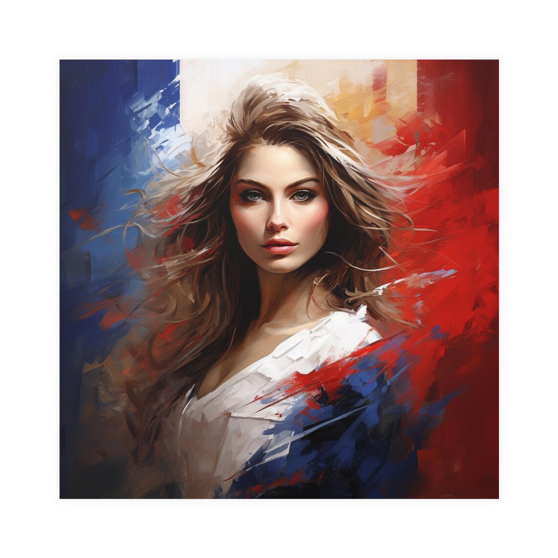 French Woman Poster, French Lady Nationality Art Print, Parisian Decor ...