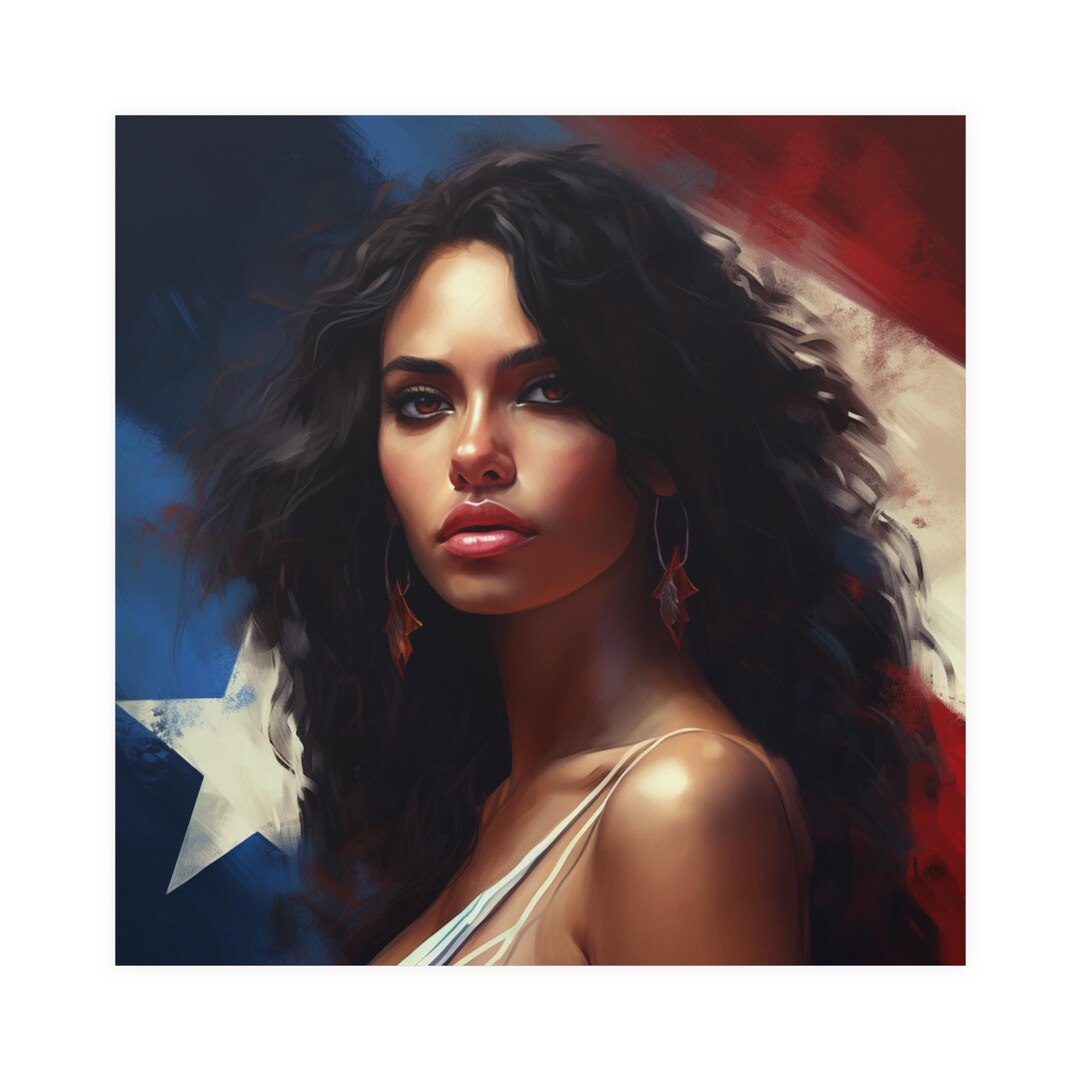 Puerto Rican Women Paper Poster Country Representation Art Print, Wall ...