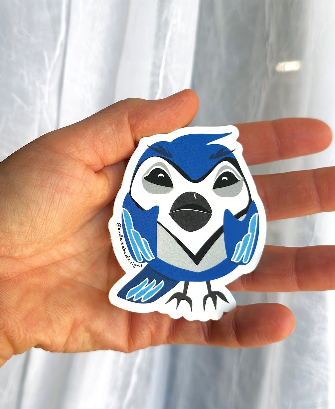 Vinyl Birb Sticker, Gift for Bird Lover or Birdwatcher, Blue Jay ...