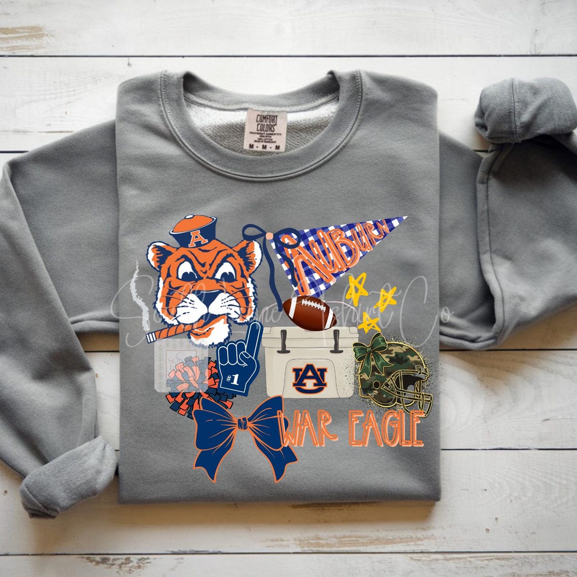 Preppy Auburn Football PNG | Gingham Flag | Bows | Aubie | Cooler | - Etsy