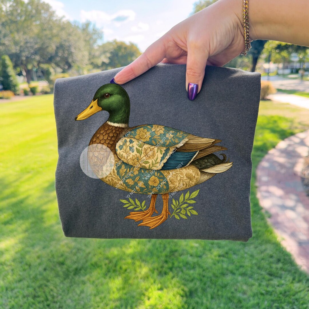 Vintage Patchwork Duck PNG - Etsy