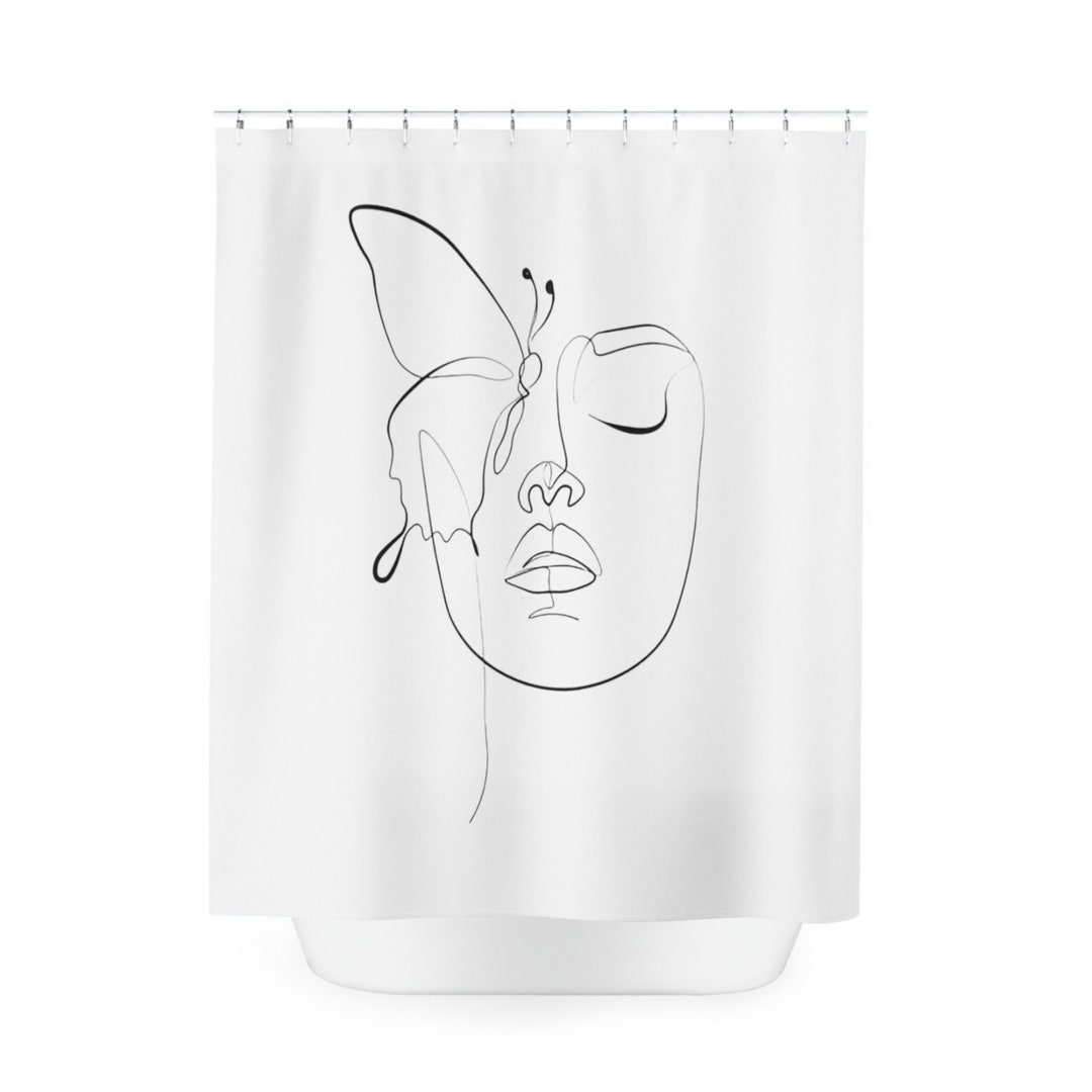 Minimalist Women Empowerment Butterfly Polyester Shower - Etsy