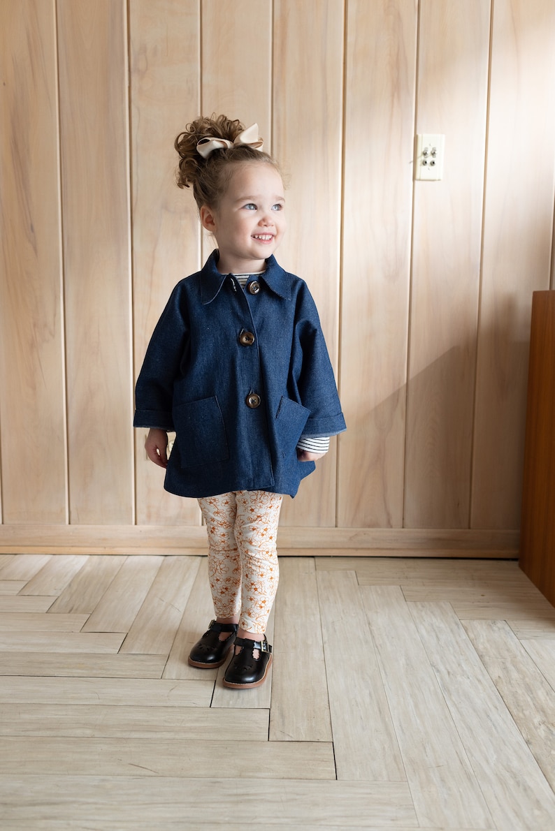 Classic Chore Coat - Denim - Handmade Kids Denim Overcoat, Cotton ...