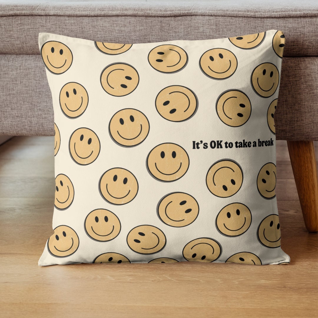 Smiley Face Pillow, Y2K Style Decor, Throw Pillow Decor, Bestseller ... Smiley Face Pillow, Y2K Style Decor, Throw Pillow Decor, Bestseller ...