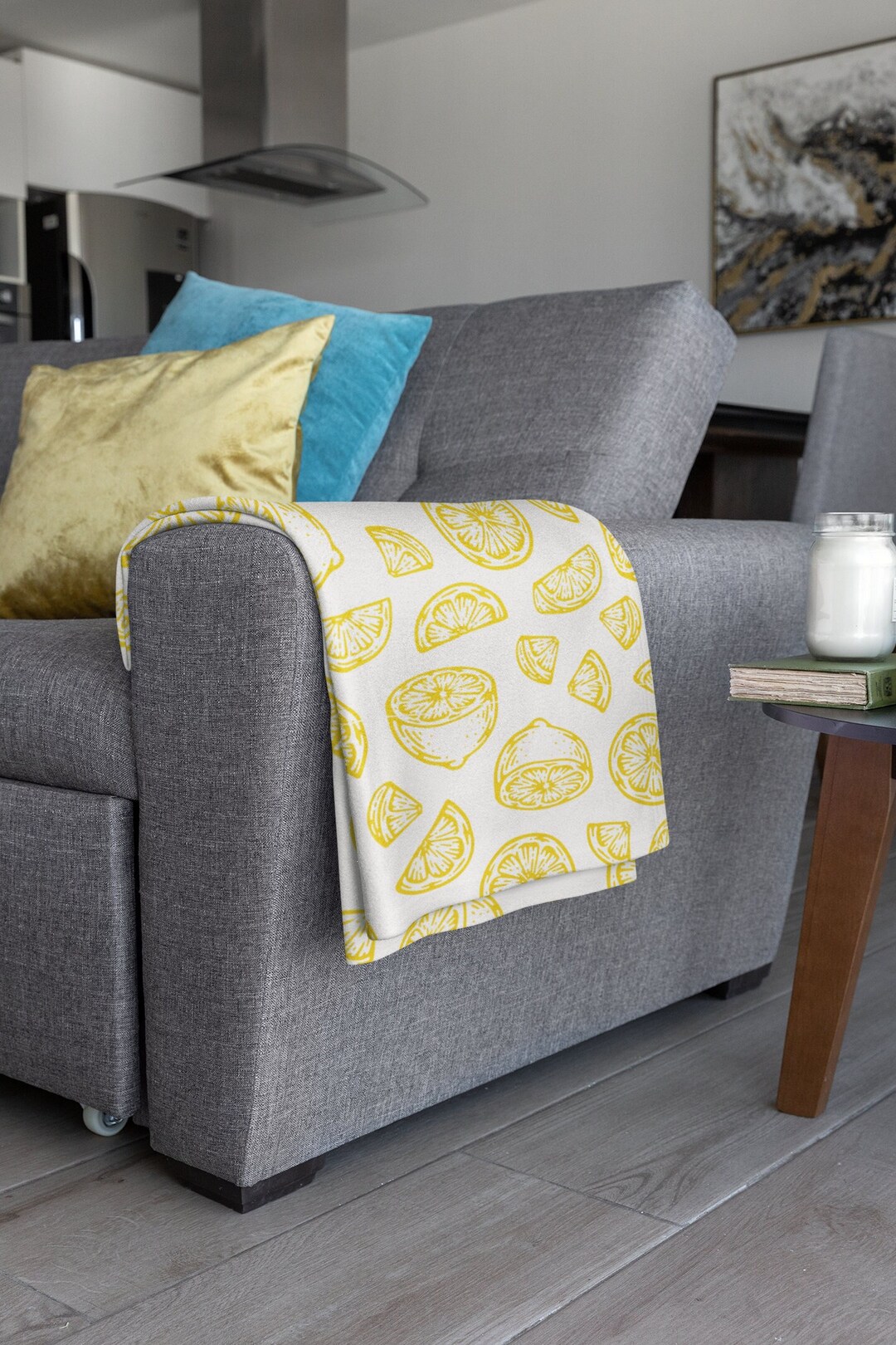 Lemon Citrus Blanket, Lemon Blanket, Lemon Lover Gifts, Lemons Home ...