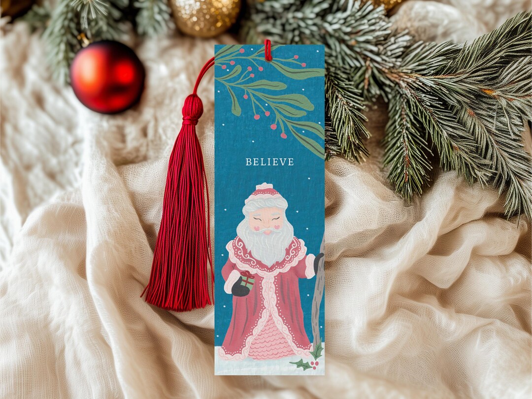 Christmas Bookmarks, Digital Printable Bookmarks, Book Lovers ...