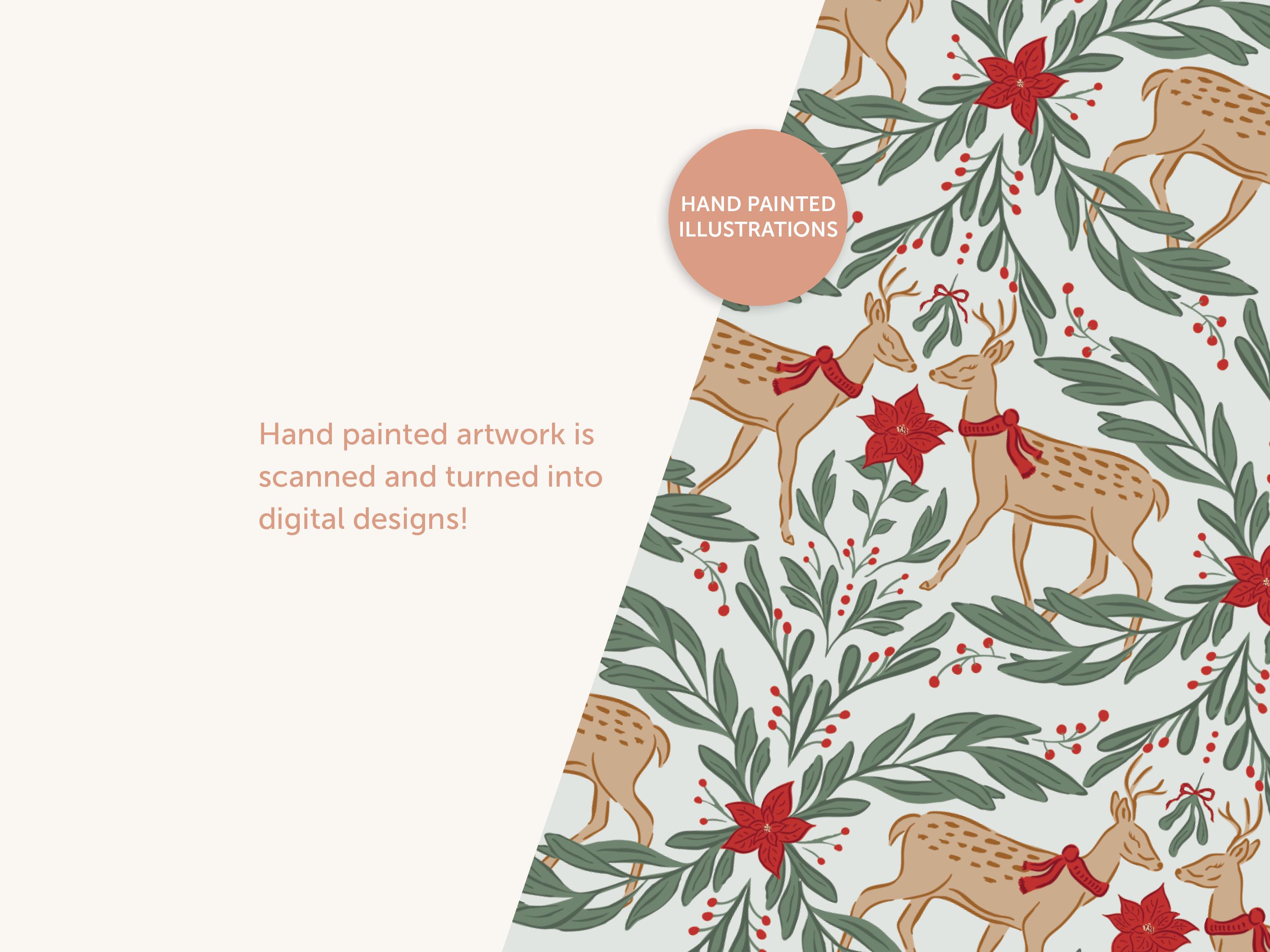 Printable Christmas Paper Chain, DIY Holiday Garland, Woodland Reindeer ...