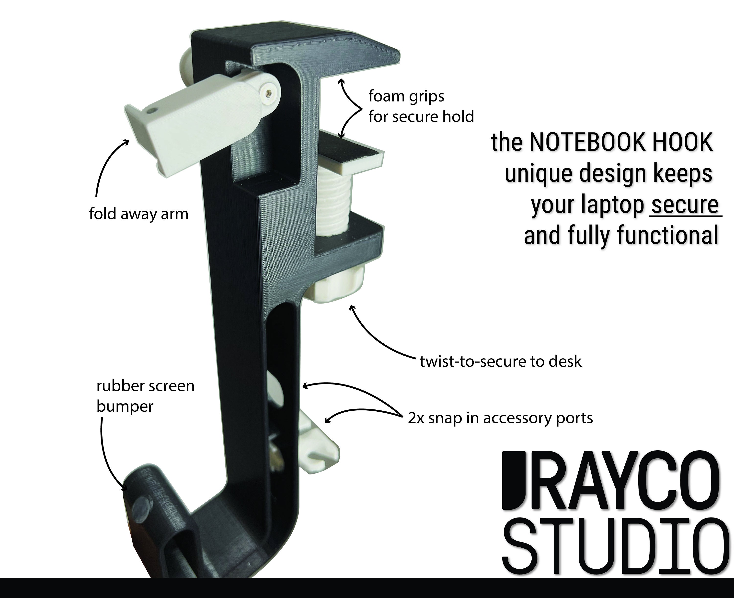 Rayco Studio Laptop Hook A Deskside Laptop Docking Station - Etsy