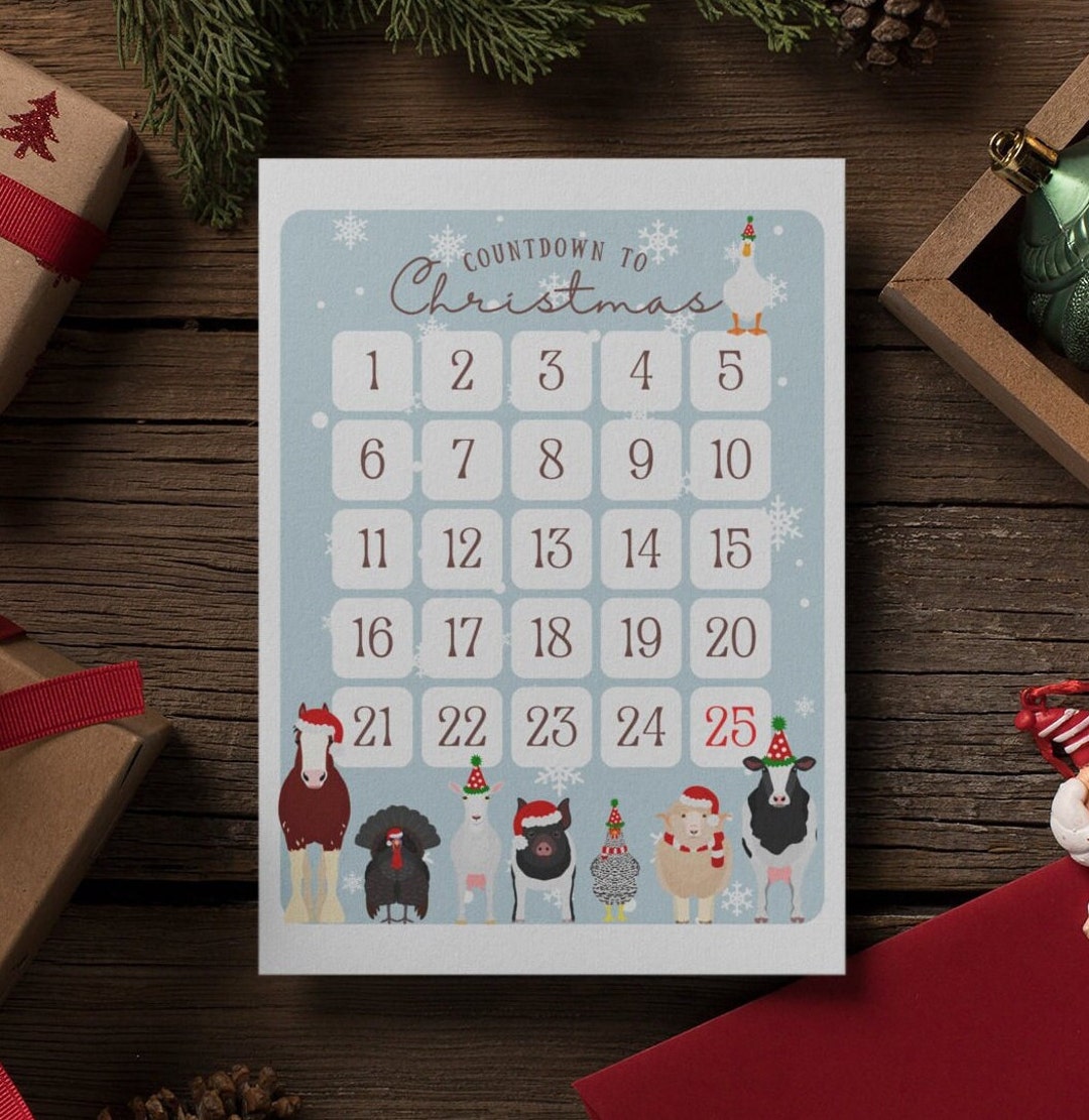 Christmas Countdown, Farm Animal Theme, Holiday Family Fun ...