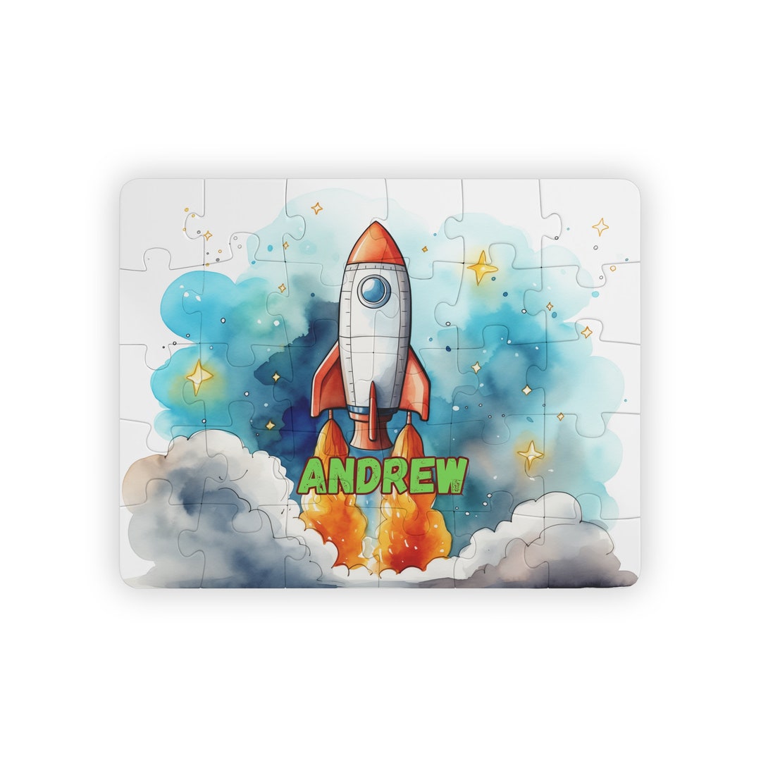 Personalized Rocket Ship Puzzle, Personalized Puzzle for Kids, Puzzle ...