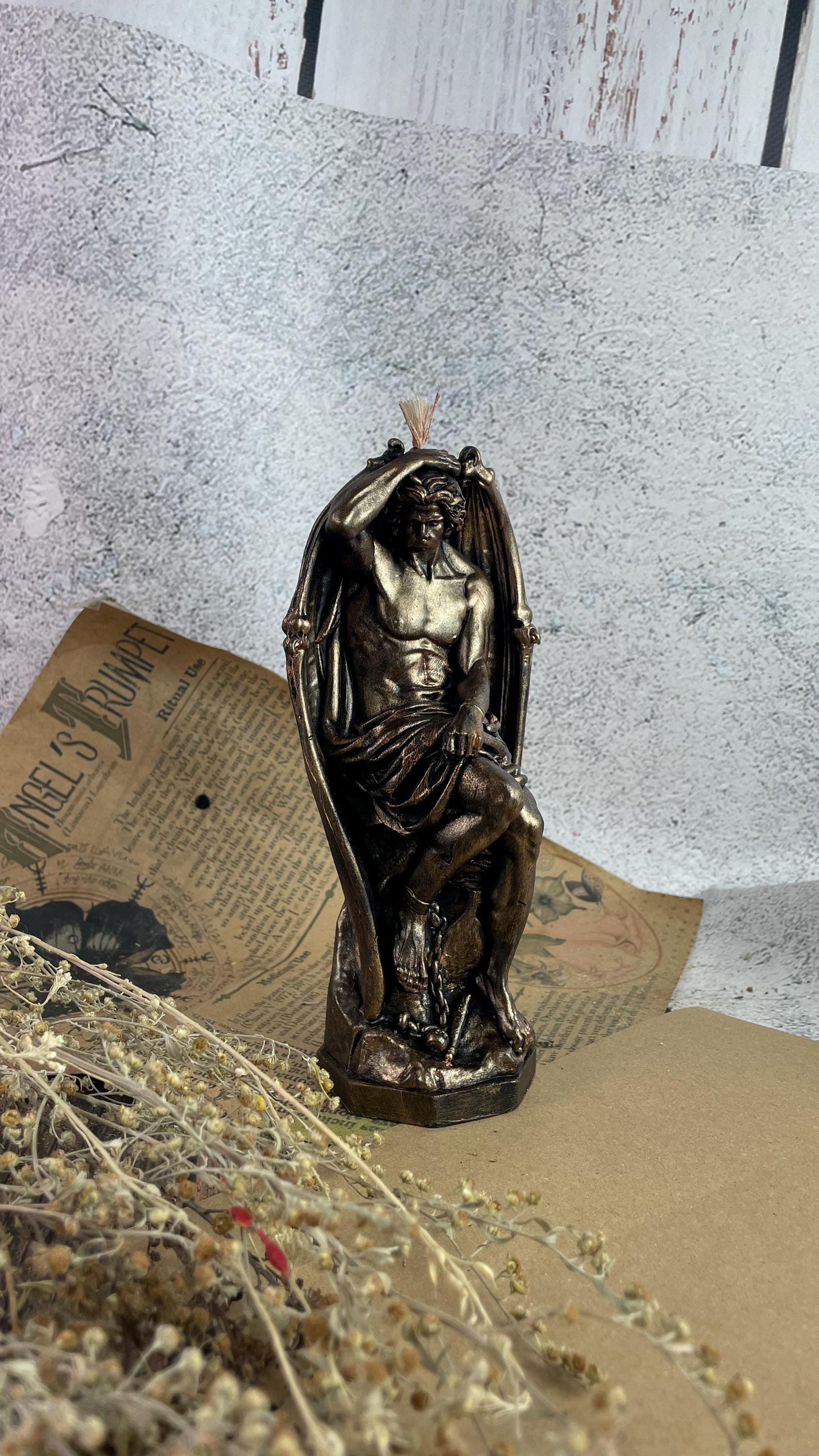 Bronze Lucifer Candle for Rituals, Meditation, and Spiritual ...
