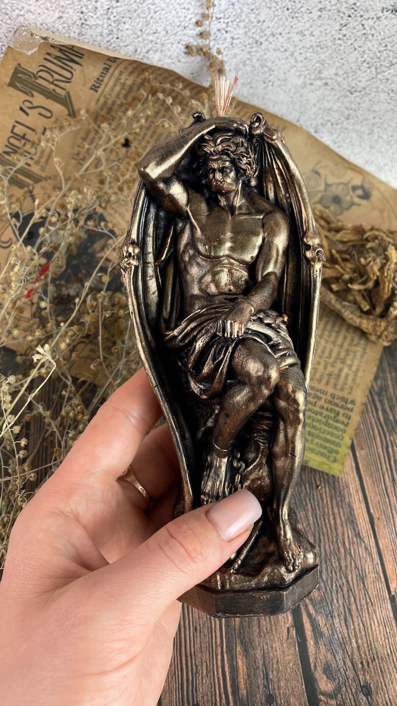 Bronze Lucifer Candle for Rituals, Meditation, and Spiritual ...