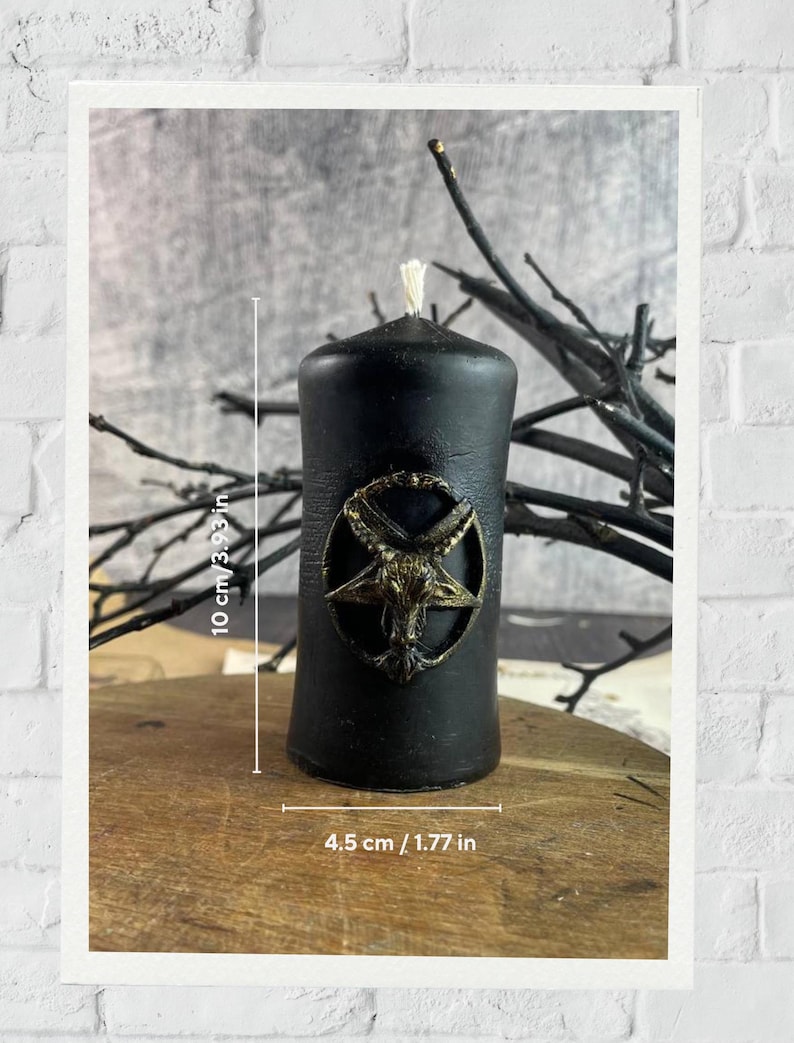 Mystical Baphomet Ritual Candle - Occult Altar Decor for Spiritual ...