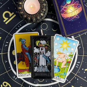 The Tower Tarot Candle - Powerful Black Wax for Courage, Transformation ...